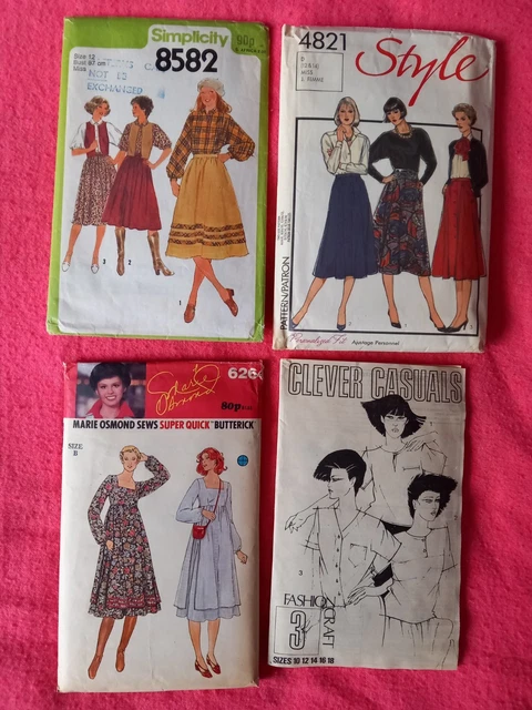 VINTAGE DRESSMAKING PATTERNS 1970s and 1980s Sewing Patterns £2.22 ...