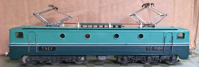 JOUEF HO CC locomotive électrique 7107 verte pantographes éclairée # 8445 SNCF EUR 34,99 ...