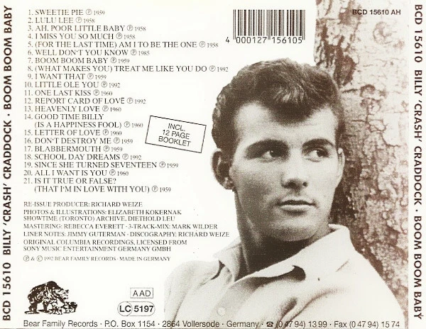 BILLY 'CRASH' CRADDOCK Boom Boom Baby - CD EUR 7,99 - PicClick FR