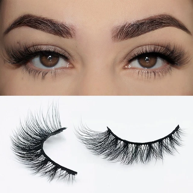 L CURL WINGED Eyelashes Fox Eye Lashes 3D Faux Mink Lashes Cat Eye ...