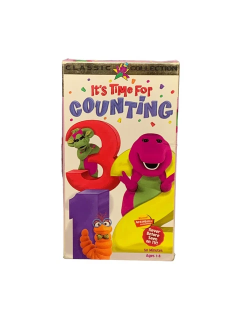 BARNEY - IT'S Time For Counting VHS 1997 White Tape £5.45 - PicClick UK