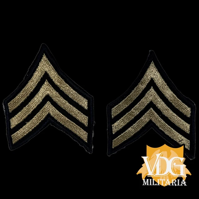 WW2 WWII US Army Sergeant SGT NCO Rank Insignia Chevron Set #P746 £9.90 ...