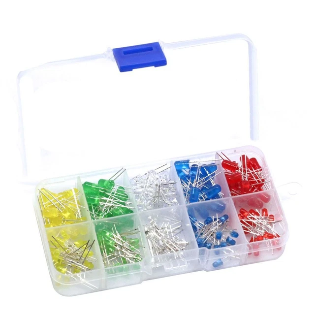300PCS MULTICOLOR LED Diodes 3mm and 5mm Electronic Project Kit DIY £7. ...