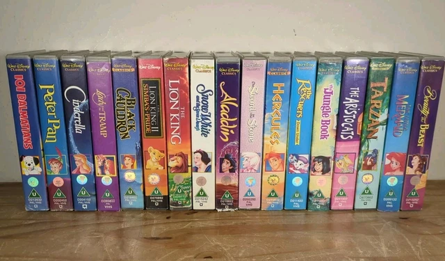 Walt Disney Vhs Video Tapes Film Movie Bundle X17 Classics 1990 S
