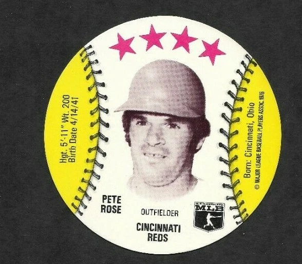 1976 ISALYS SWEET William MSA Disc Pete Rose Reds Lt.Scratch Across ...
