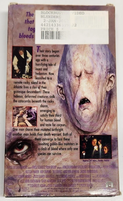 BLEEDERS (VHS 1998) Cult Horror Gore Scary Halloween £13.33 - PicClick UK