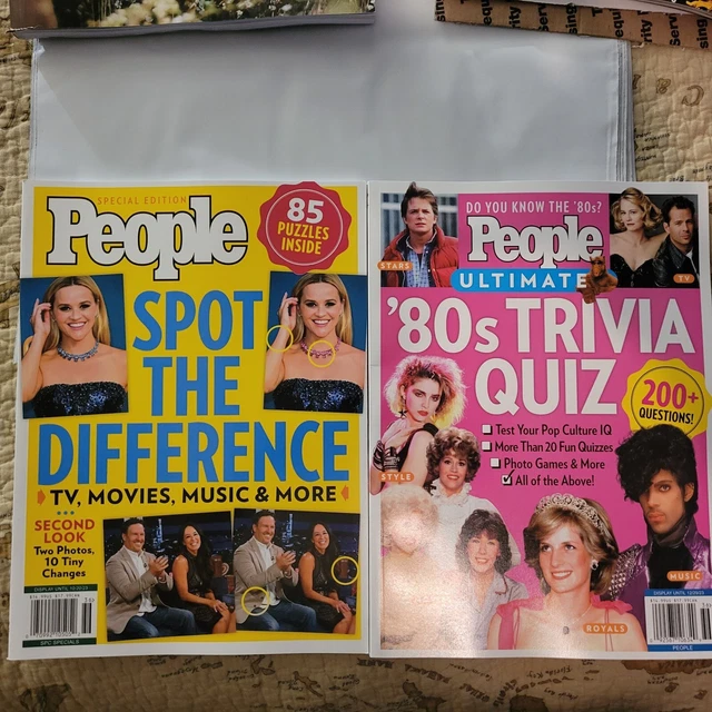 PEOPLE MAGAZINE 2023 - '80s TRIVIA QUIZ & SPOT THE DIFFERENCE - Lot Of ...