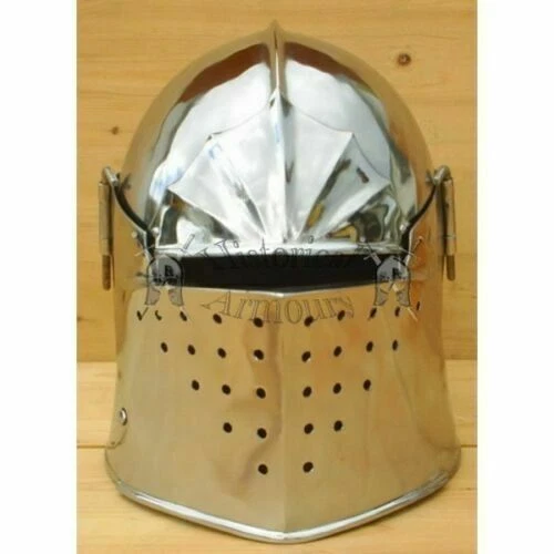 SCA LARP 18GA casco medievale Barbuta/grande cavaliere templare elmo ...