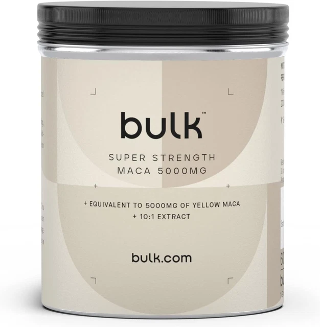 BULK SUPER STRENGTH Maca Capsules, 5000 Mg, Pack of 90, 90 Servings £18 ...