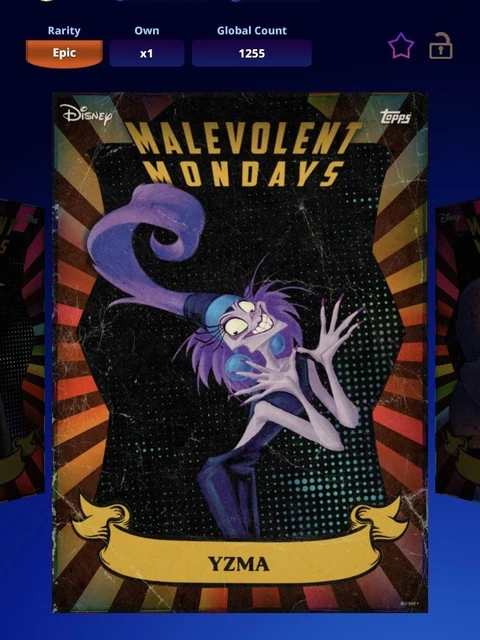 TOPPS DISNEY COLLECT Malevolent Mondays Yzma Iridescent Card Epic EUR 1 ...