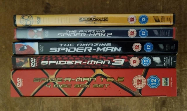 SPIDERMAN MARVEL FILM DvD Bundle X6 Spider Man Movies Mix Of New & Used ...