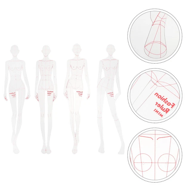 FASHION RULER PATTERN Making Rulers for Design Clothing Model Drawing ...