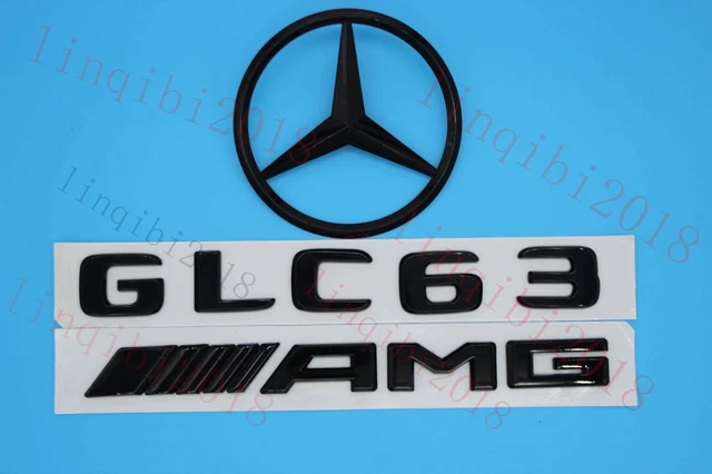 MERCEDES BENZ GLC63 AMG Trunk Logo Sticker Decal Emblem Badge Package ...