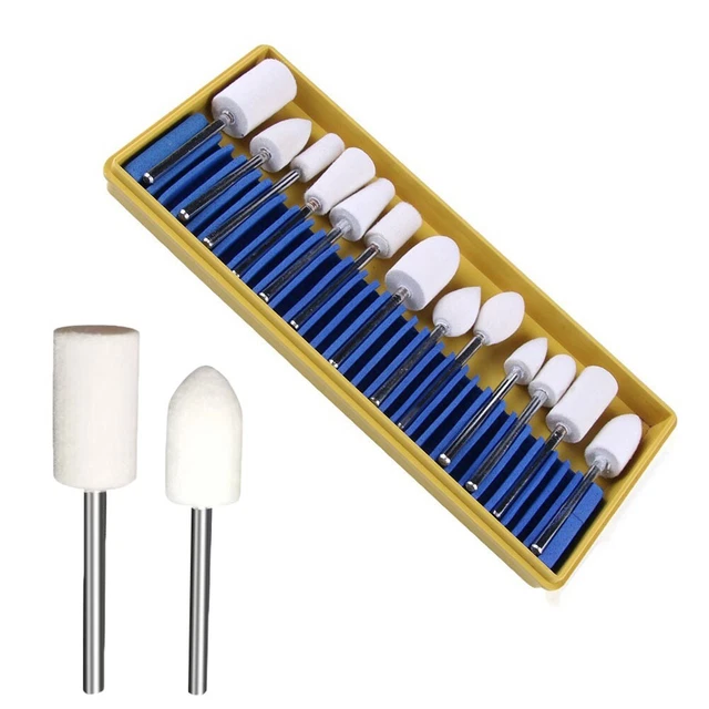 COMPRESSED WOOL FELT Bob Burs Set for Efficiently Polishing Hard to ...