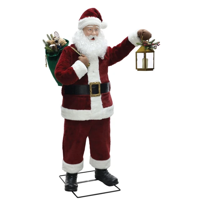 LIFE SIZE ANIMATED Talking And Singing Deluxe Santa Greeter Father ...