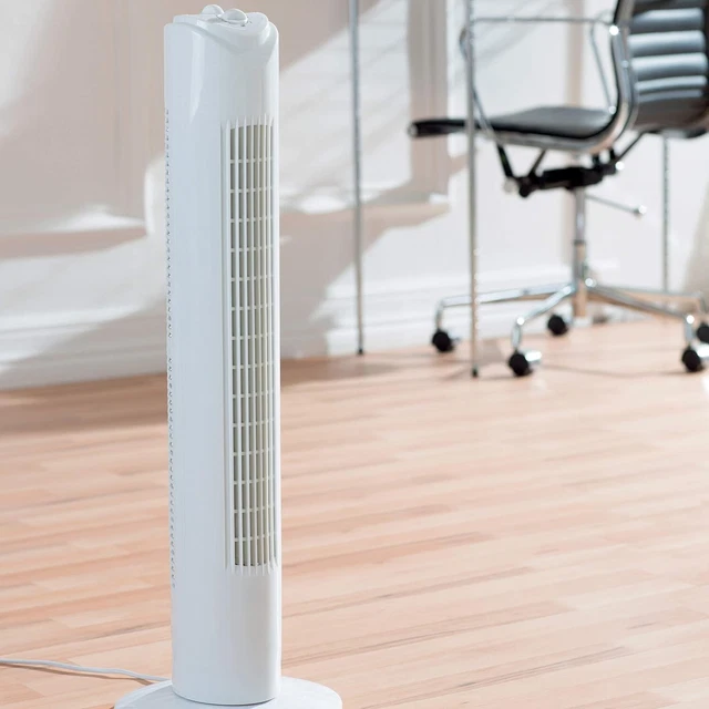 FINE ELEMENTS 32-INCH Oscillating Tower Fan Instant Air Cooling Fan 45W ...