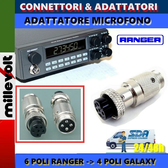 ADAPTATEUR CONNECTEUR MICRO Ranger 6 Poly A 4 Poly CB Galaxy Pluto ...