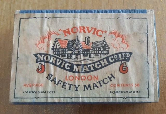 NORVIC MATCH CO Ltd - London Safety Match - Vintage Wooden Match Box £2 ...