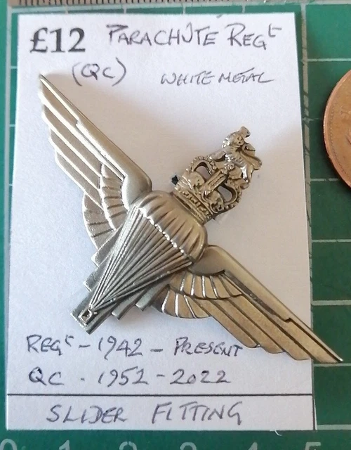 PARACHUTE REGIMENT Queens Crown. Regimental Cap Badges. £12.00 ...