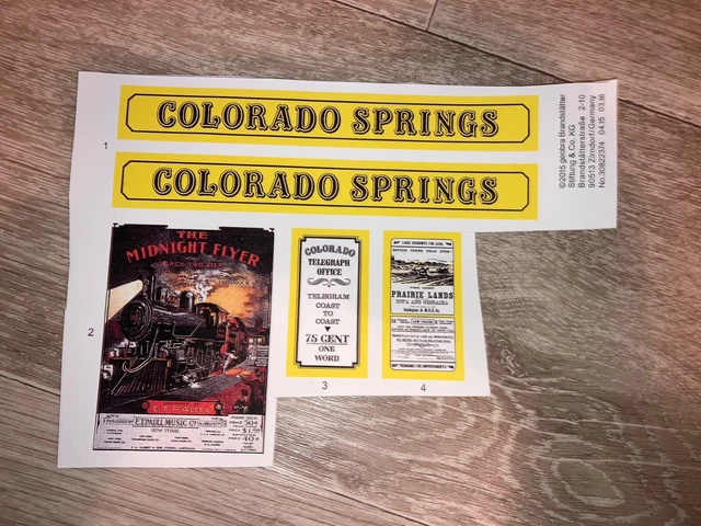 PLAYMOBIL STICKER NON Original 3770 Colorado Springs Gare Western Train ...