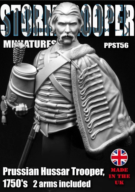 STORMTROOPERS TRUMPETER PRUSSIAN Hussars 1750s Bust UNPAINTED kit 1 ...