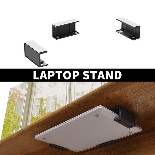 LAPTOP RACK UNDER Desk Under Desk Holder Shelf Rack Storage Bracket ...