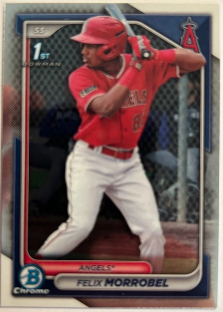 FELIX MORROBEL 2024 1a scheda cromata Bowman BCP-121 Los Angeles Angels ...