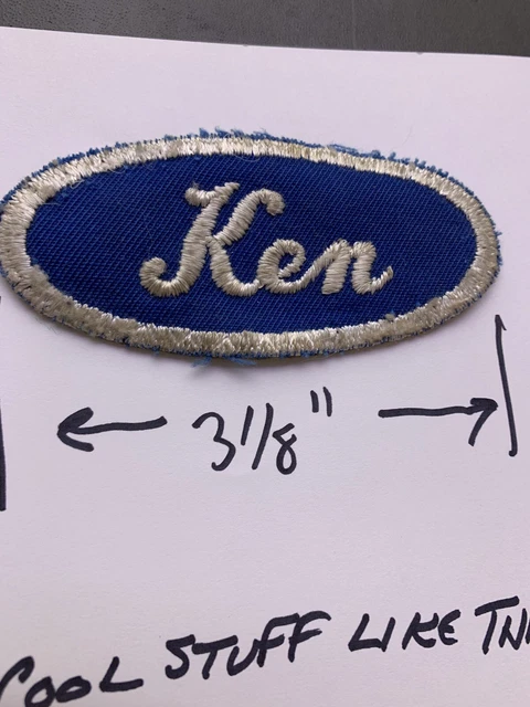 VINTAGE 1960S 1970S Name Tag Mechanics Racing Uniform Original Denim ...