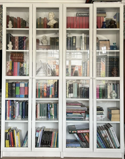 IKEA BILLY BOOKCASE with glass doors £10.00 - PicClick UK