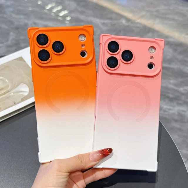 GRADIENT CASE FOR iPhone 17 Pro Max 16 15 14 13 Magnetic TPU Cover Lens ...