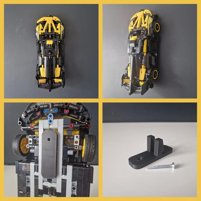 LEGO TECHNIC BUGATTI Bolide support mural crochet noir - 42151/42162 ...