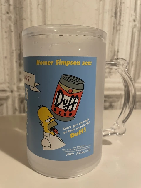 HOMER SIMPSON DUFF Beer Mug Freezer Plastic £7.99 - PicClick UK