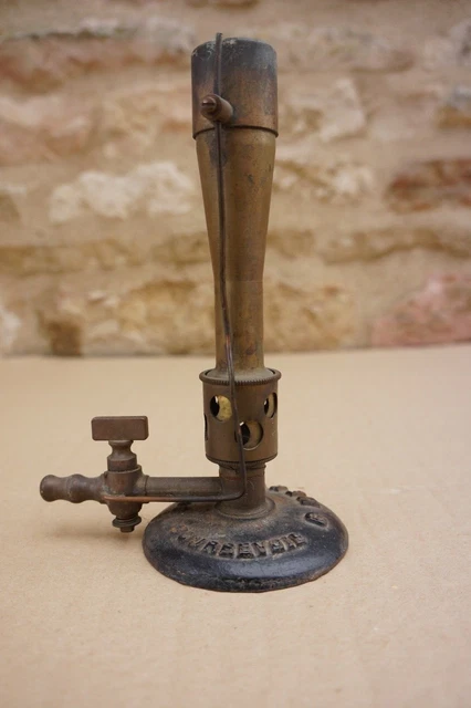 ANCIEN BEC BENZENE EN BRONZE (G. MEKER & Cie) VINTAGE LOFT DECO EUR 20 ...