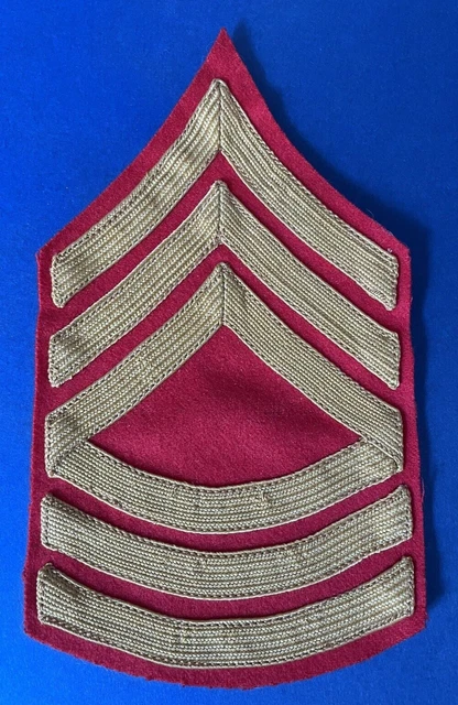 RARE PRE WW2 USMC Sergeant Major Rank Insignia Chevron China Marine ...