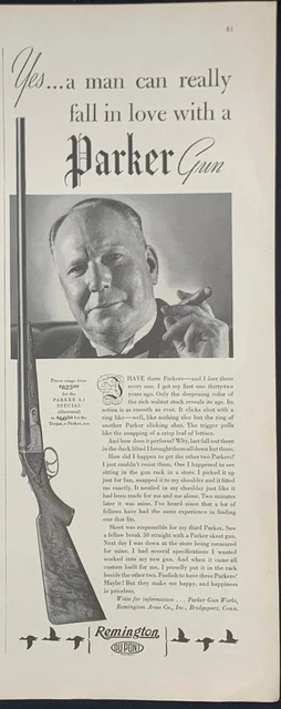 MAGAZINE AD* - 1935 - Remington Arms - Parker A-1 Special EUR 9,32 ...