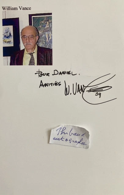 RARE CARTE WILLIAM Vance XIII Autographe dedicace Signé 2000’s 10/15 ...