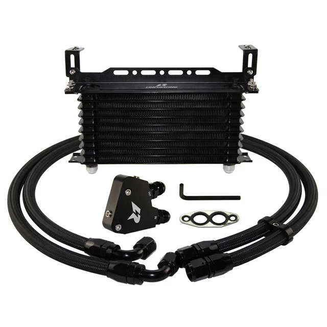 10 ROW ENGINE Oil Cooler Kit+Sandwich Plate adapter For LS1 LS2 LS3 ...