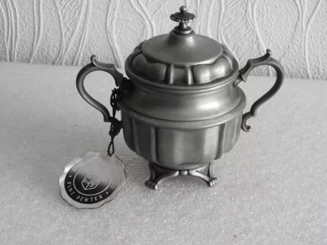 ANCIEN SUCRIER EN ETAIN PUR PELTRO ** excellent état ART DECO EUR 24,99 ...