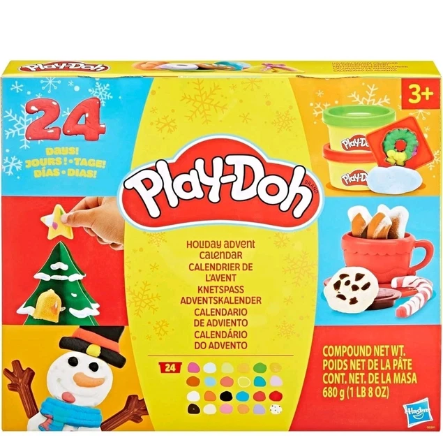 PLAY-DOH HOLIDAY ADVENT Calendar for Kids 3 and Up, 24 Day Countdown ...