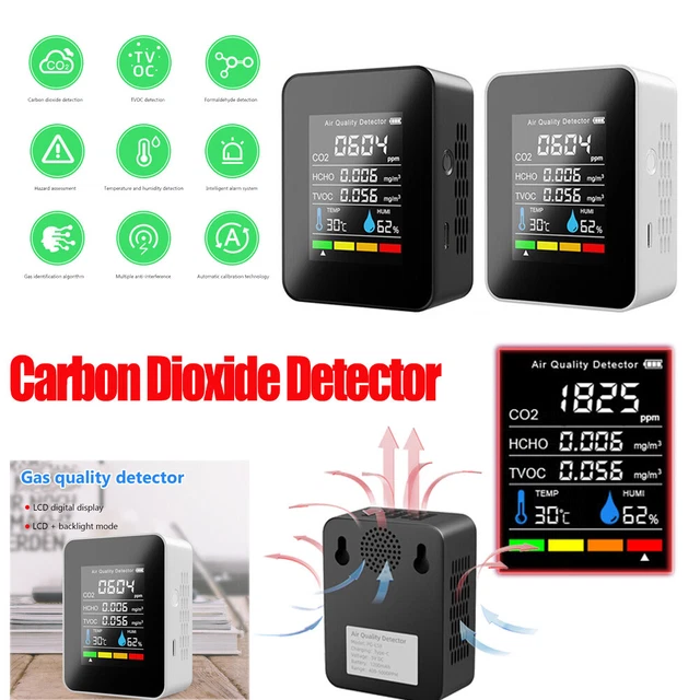 CO2 METER TEMPERATURE Humidity Detector Air Quality Carbon Dioxide Monitor £12.10 - PicClick UK