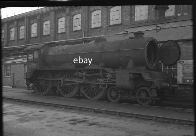 ORIGINAL LARGER NEGATIVE Of Br Lner Steam Loco 61636 At Doncaster £3.99 ...