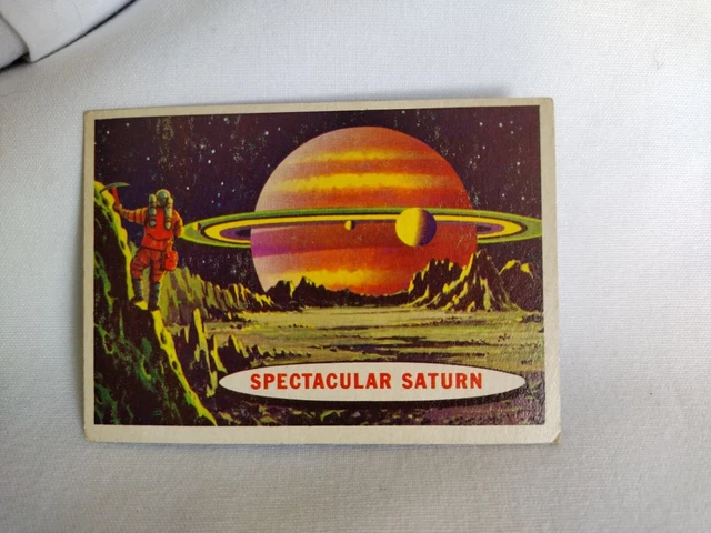 T. C & G SPACE CARDS SPECTACULAR SATURN #84 TRADE CARD GUM 1950s ...
