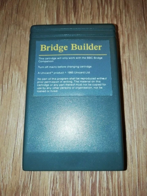 BBC BRIDGE COMPANION Console Cartridge BRIDGE BUILDER ( CARTRIDGE ONLY ...