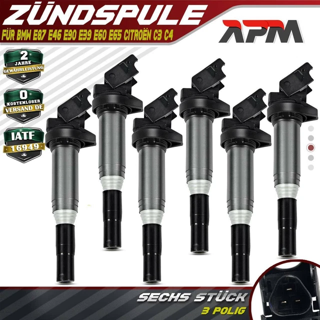 6X BOBINE POUR BMW E87 E46 E90 E39 E60 E65 E84 E83 E53 E36 E85 Citroën C4 C5 EUR 55,45 - PicClick FR