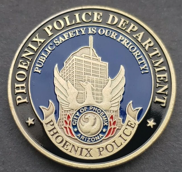 40MM PHOENIX POLICE Department Challenge Coin With Coin Stand For ...