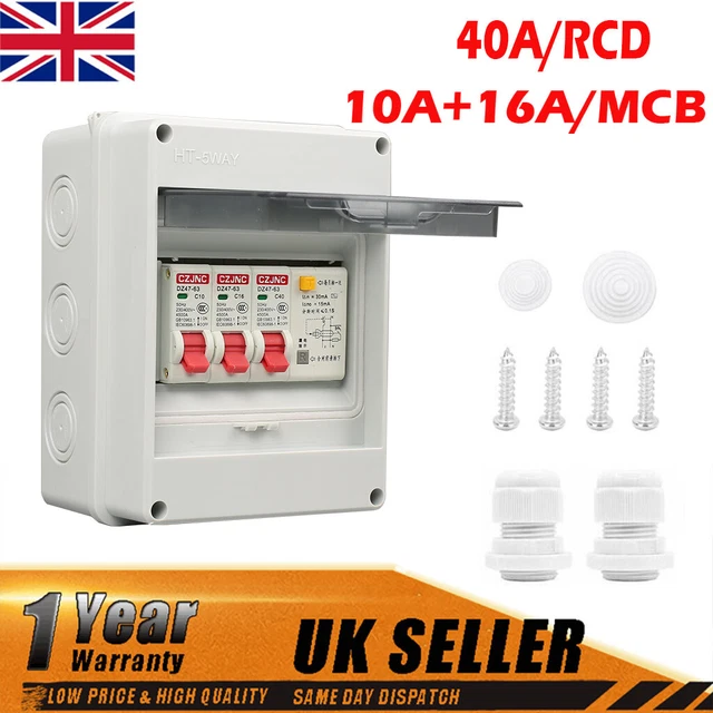 Waterproof Plastic Electrical Boxes & Enclosures 4 Way Consumer Unit ...