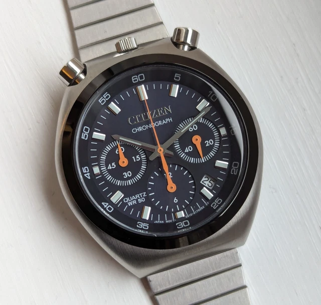 CITIZEN RECORD LABEL Tsuno Bullhead Chronograph Watch, Blue, AN3660-81L ...