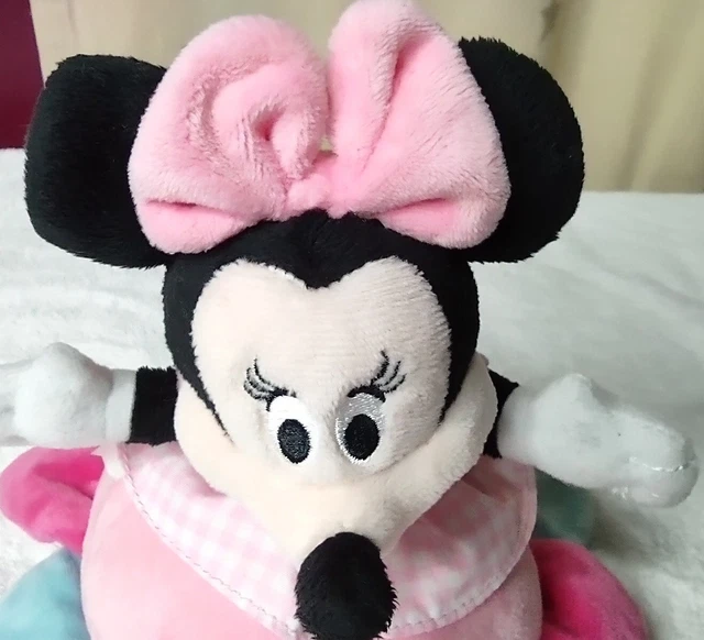 DISNEY BABY MINNIE Mouse Music Box Soft Plush Brahms Lullaby Musical ...