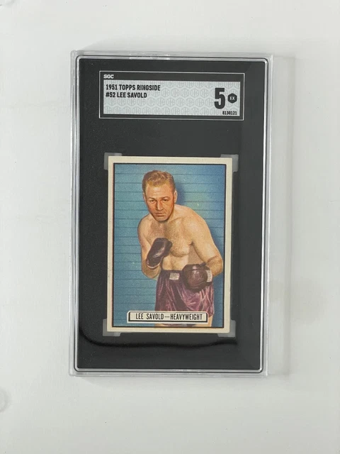 CARTE RINGALE WORLD Boxing Champ 1951 Topps #52 Lee Savold SGC grade 5 ...