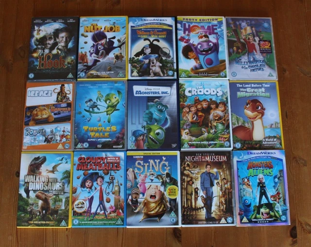 BUNDLE OF 15X Children's DVDs U/PG Includes Disney Pixar Dreamworks ...
